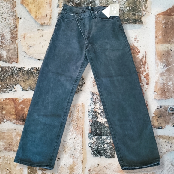 Insane Gene | Jeans | Insane Gene Black Hi Rise Crossover Straight Leg ...